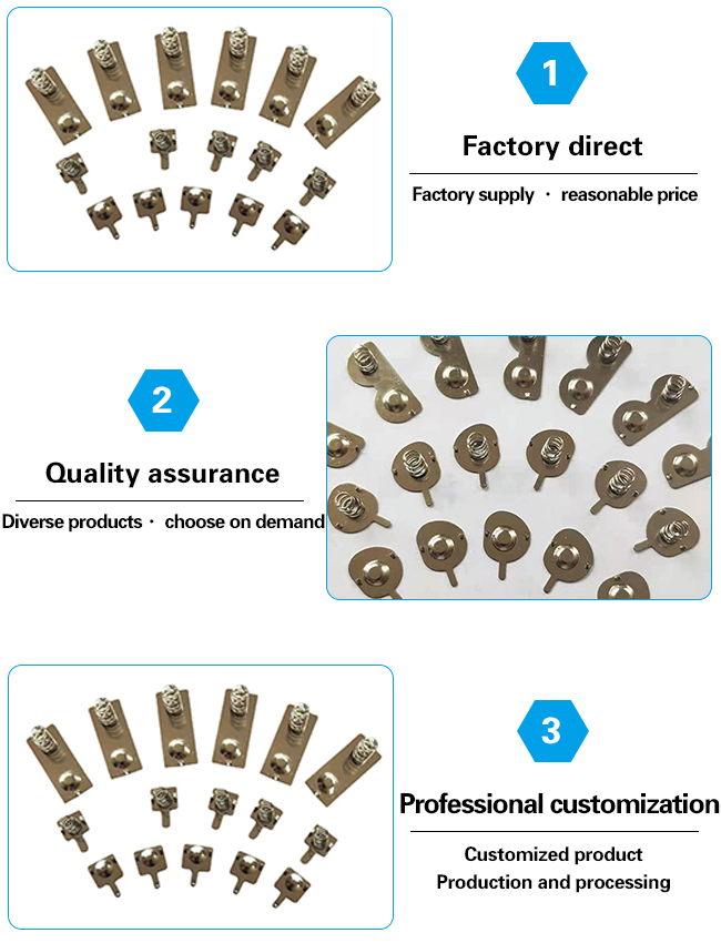 18650 Battery Nickel Sheet Plate Positive Negative Battery Contact Springs